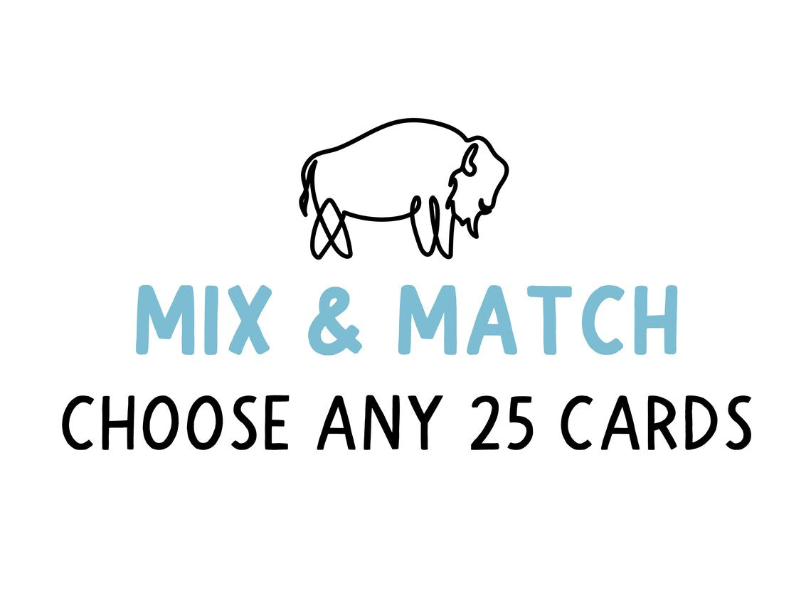 25 Card Bundle – Tiny Buffalo Designs Co.